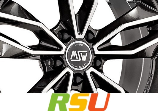 MSW MSW 71 gloss dark grey full polished 8x18" ET50 LK5 112 ML 73.1 ...