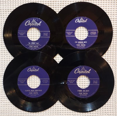 FRANK SINATRA Orig CAPITOL Purple Label Mono Vinyl 45 Lot Learnin' The ...