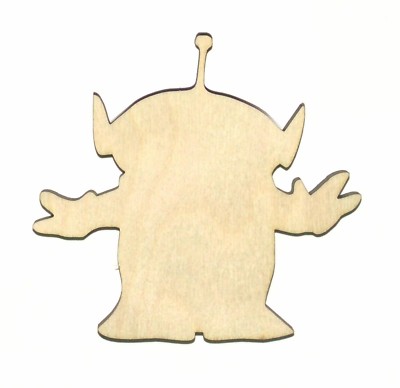 Alien Unfinished Wood Shape Cut Out A11324 Crafts Lindahl Woodcrafts | eBay