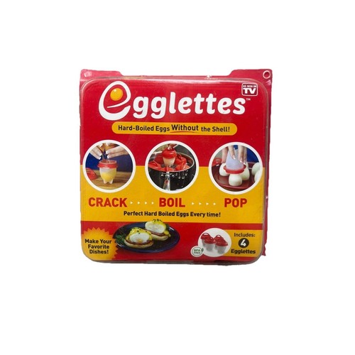 Egglettes Egg Cooker Hard Boiled Eggs without the Shell 4 Egg Cups As ...