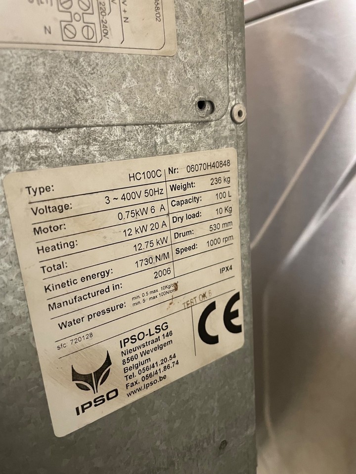 IPSO HC100 10kg 22lb Commercial Industrial Laundry Washing Machine Self ...