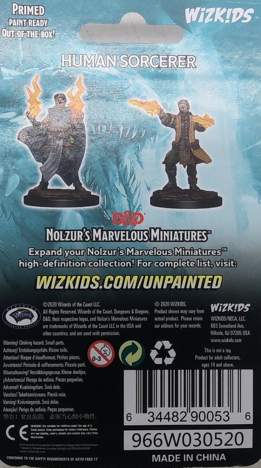 DUNGEONS & DRAGONS MARVELOUS MINIATURES ~ MALE HUMAN SORCERER FLAMES | eBay