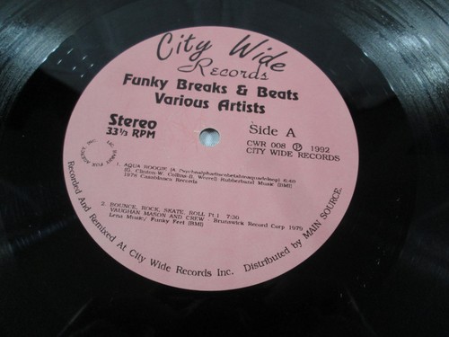 Funky Breaks & Beats 12" Vinyl CWR 008 P.Funk Aqua Boogie Bounce Rock ...