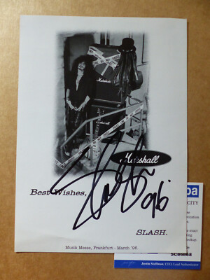 SLASH signed Autograph 6x8 autographed Autographcard ACOA COA | eBay