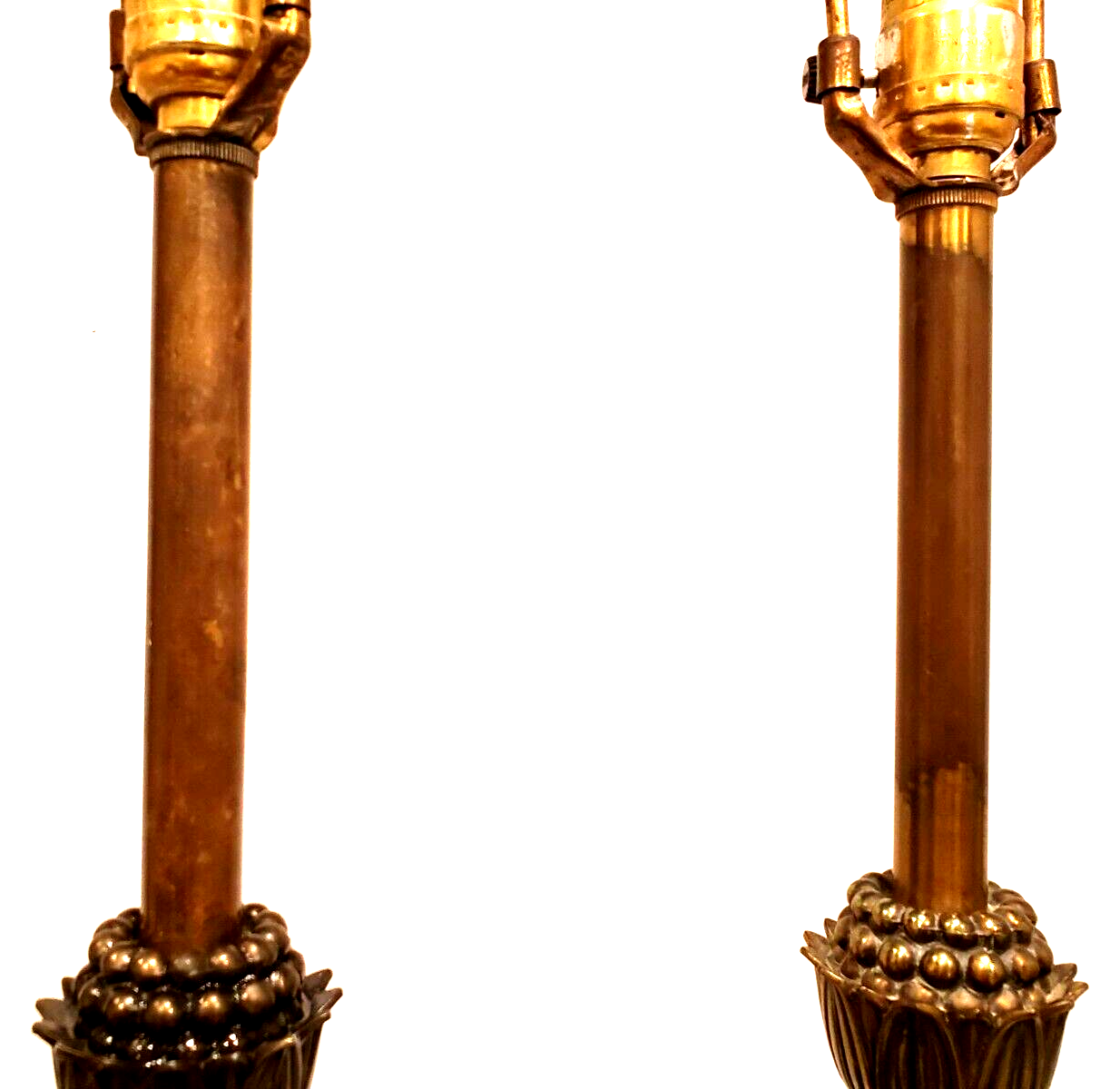 Pair of Vtg Stiffel Hollywood Regency Brass Pineapple Trophy Style ...
