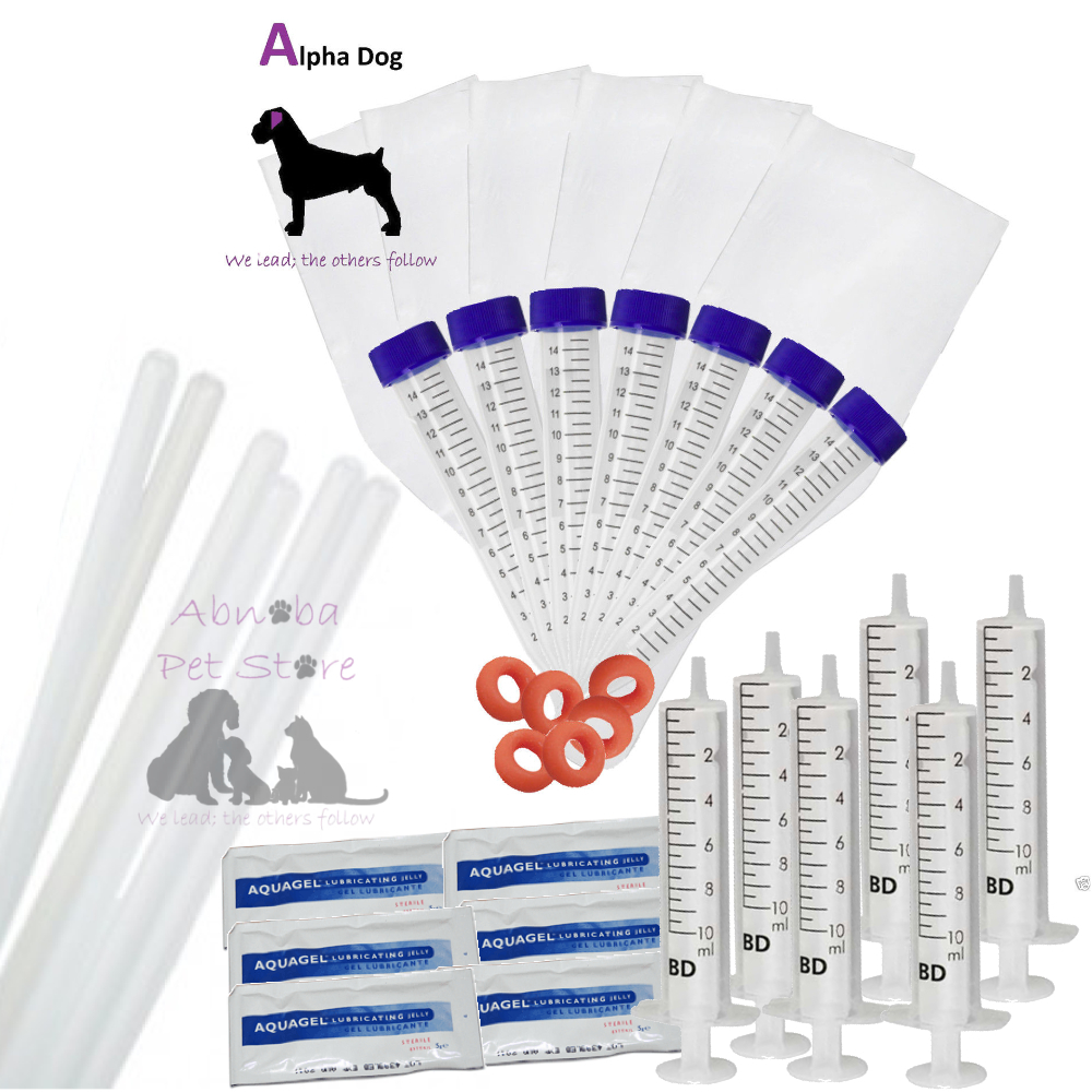 6 Complete Dog ArtificiaI Insemination Kits Tubes Canine AI Breeding ...