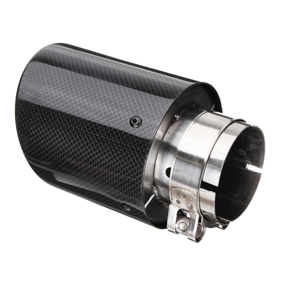Carbon Fiber 2.5'' 63mm-101mm Universal Car Exhaust Muffler End Tip ...