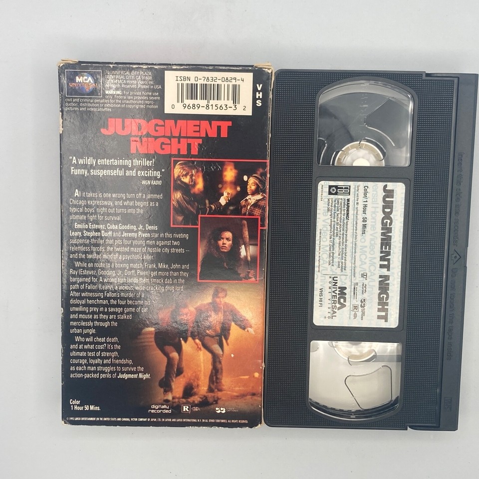 Judgment Night (1993), VHS Movie, MCA Home Video (1994), Estevez, Dorff ...
