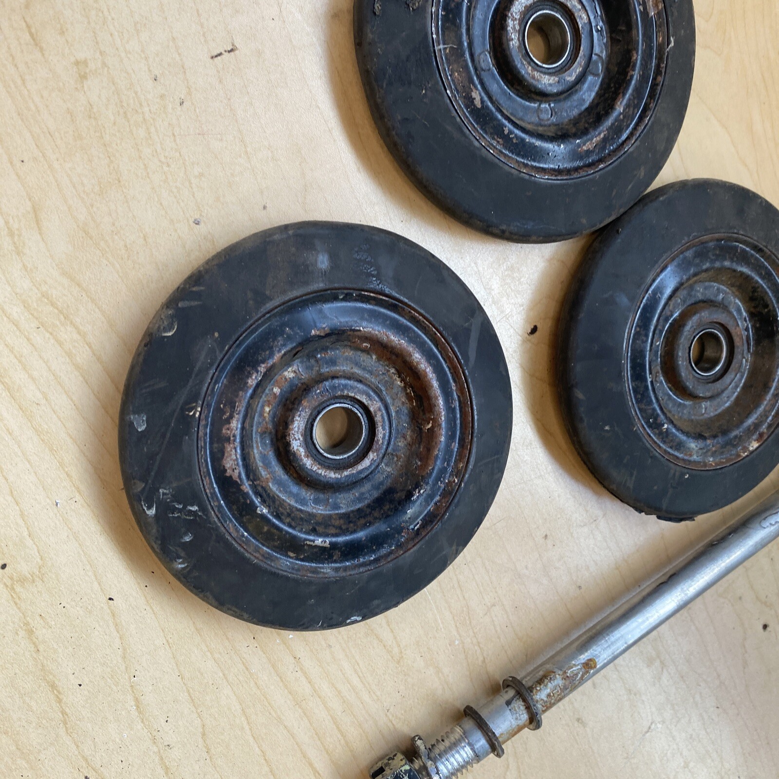 (3) 1970 Vintage Homelite Explorer 2 Snowmobile rear suspension Bogie ...