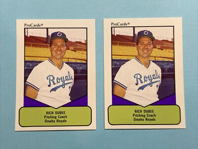 (2) 1990 ProCards AAA Future Stars Rich Dubee #617 | eBay