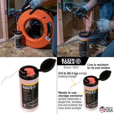 Poly Pull Line With Orange Tracer 500-feet | Tools Klein | eBay