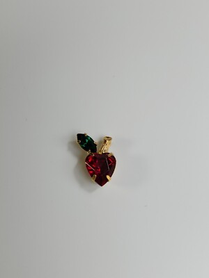 Apple Lapel Pin Sparkling Faux Jewels | eBay