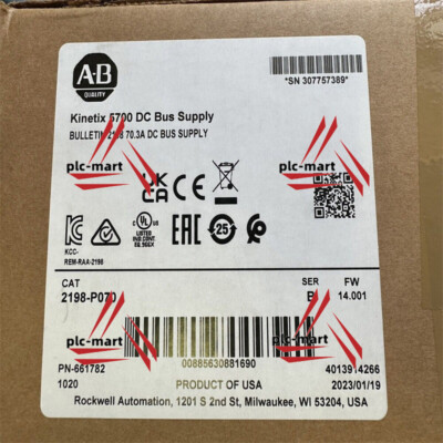 New Allen Bradley AB 2198-P070 Kinetix 5700 DC Bus Supply AB 2198 P070 ...