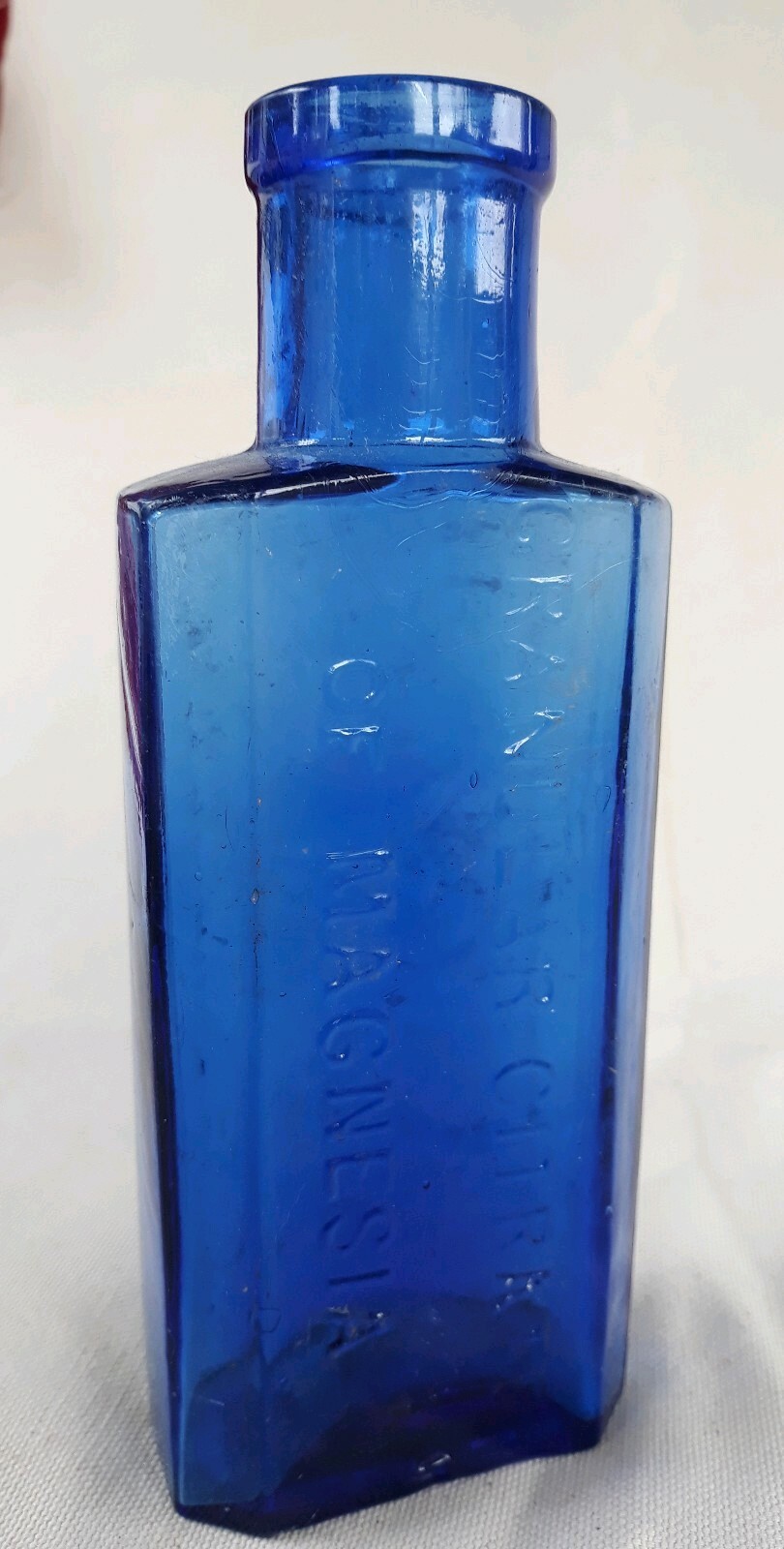 Cobalt Blue Granular Citrate Of Magnesia Blown Patent Medicine Bottle ...