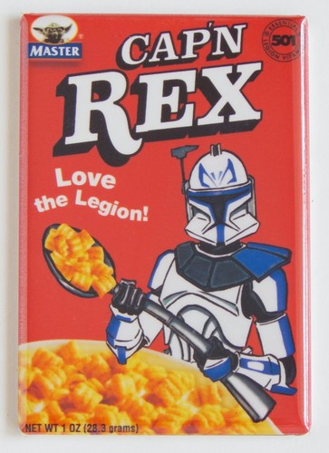 Cap'n Rex Cereal FRIDGE MAGNET cereal box captain clone star wars | eBay