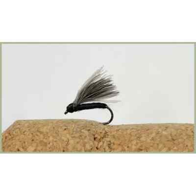Barbless CDC F Fly, 6 pack Black F Fly, Choice of sizes, Dry Flies ...