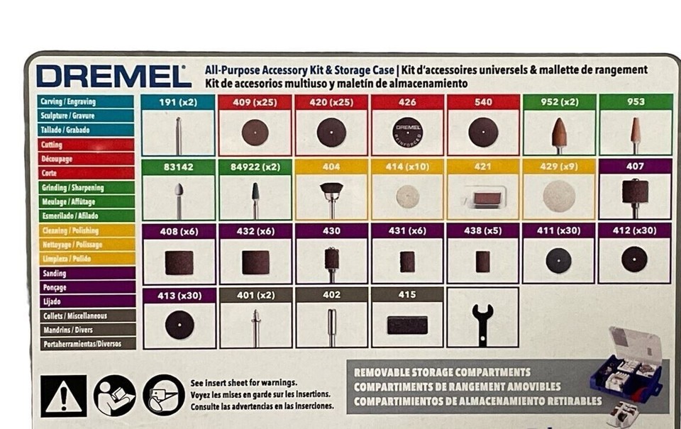 DREMEL 200 Piece All Purpose Accessory Kit & Storage Case 708-P $135 ...