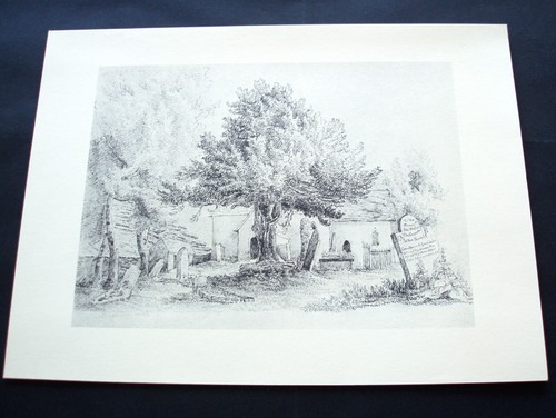 1972 Print of Llanwonno in Church in 1828. Near Ynysybwl, Abercynon ...