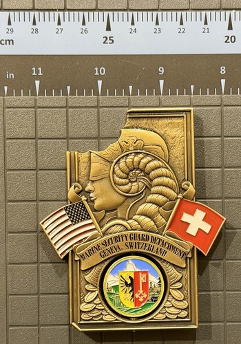 US Marine Security Guard Embassy MSG Coin USMC Military Geneva ...