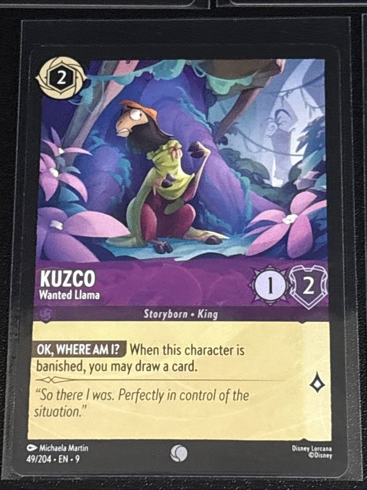 Disney Lorcana The Emperor's New Groove Theme 10 Card Lot Kuzco/Kronk ...