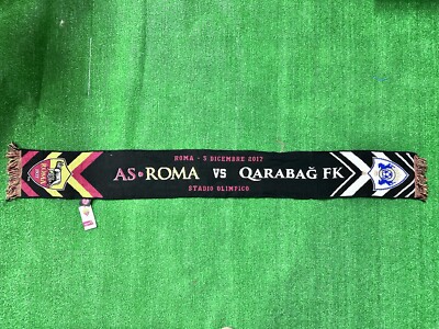 SCIARPA BUFANDA SCARF OFFICIAL AS ROMA QARABAG ULTRAS SCHAL ECHARPE ...