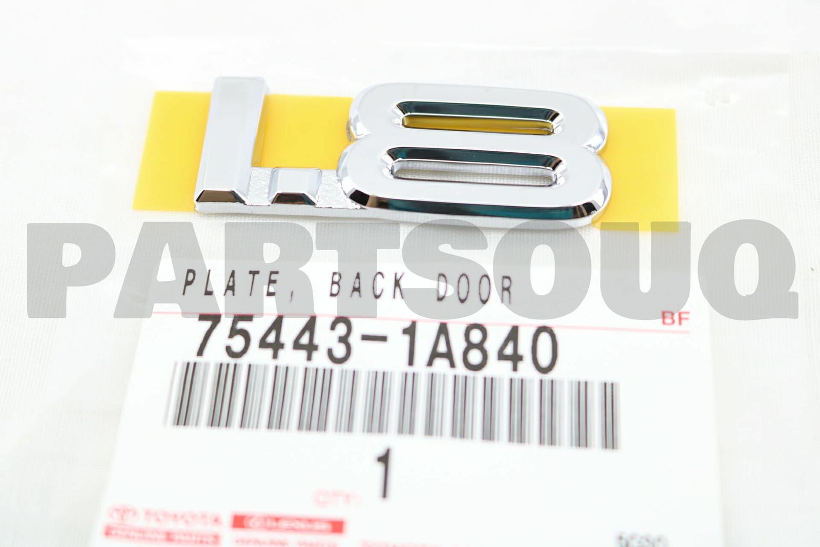 754431A840 Genuine Toyota PLATE, BACK DOOR NAME, NO.3 75443-1A840 | eBay