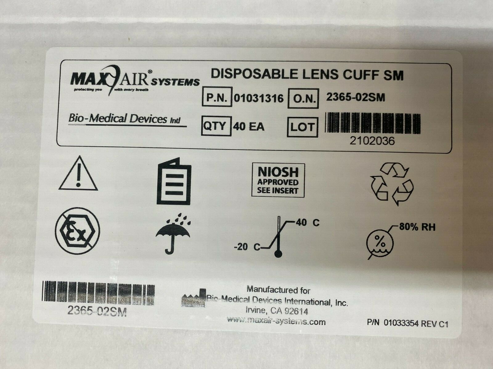 MaxAir Lens Cuff 2365-02SM, 40/Box - Small-Medium | eBay