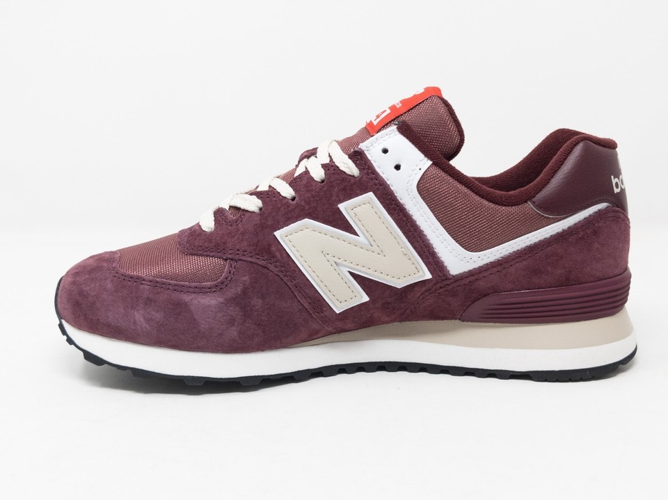 New Balance 574 Sneaker Maroon Grey U574HMG Men's | eBay