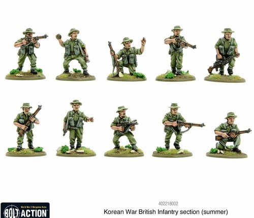 🌳28mm Warlord Games British Army Section (summer) Bolt Action Korea ...