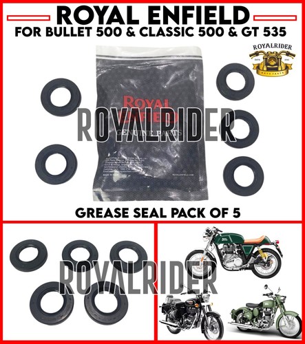 Royal Enfield "GREASE SEAL PACK OF 5" For Bullet 500 & Classic 500 & GT ...