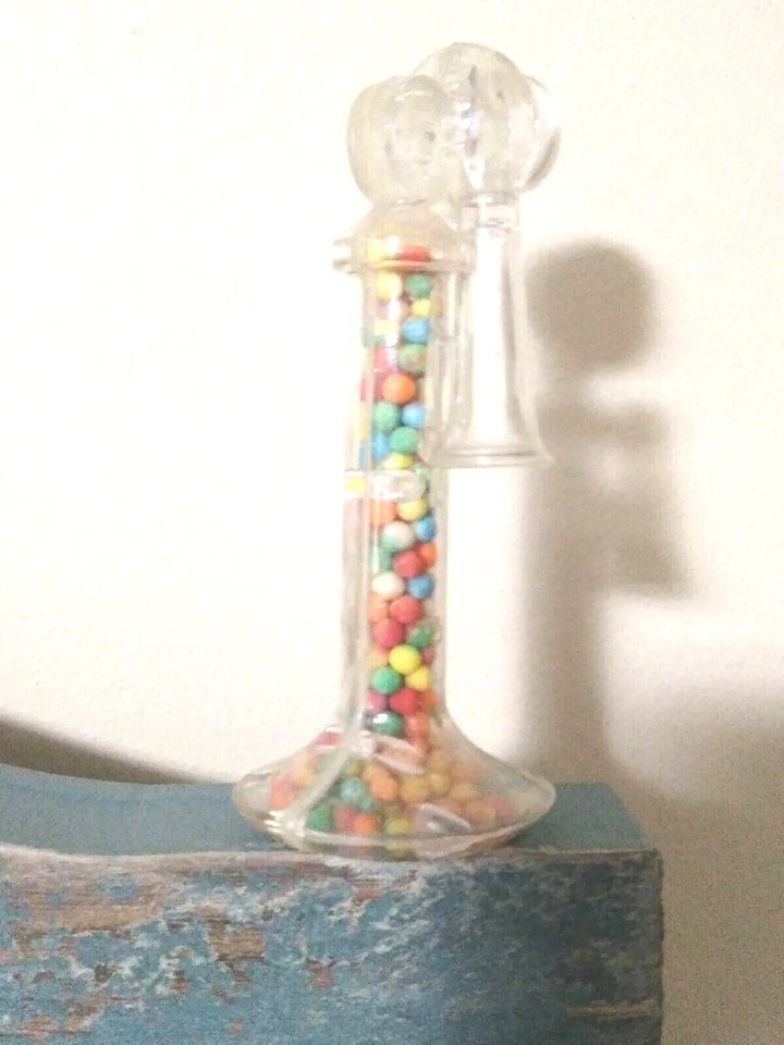 Vintage Full E ROSEN Candlestick TELEPHONE CANDY Container Rosbro Hard ...