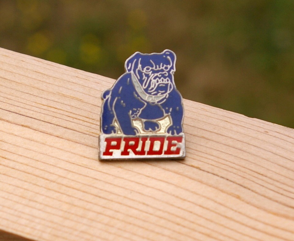 Pride Purple Bull Dog Mascot 7/8" Tone Metal & Enamel Lapel Pin Pinback ...