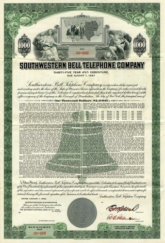 Southwestern Bell Telephone Company - $1,000 | eBay