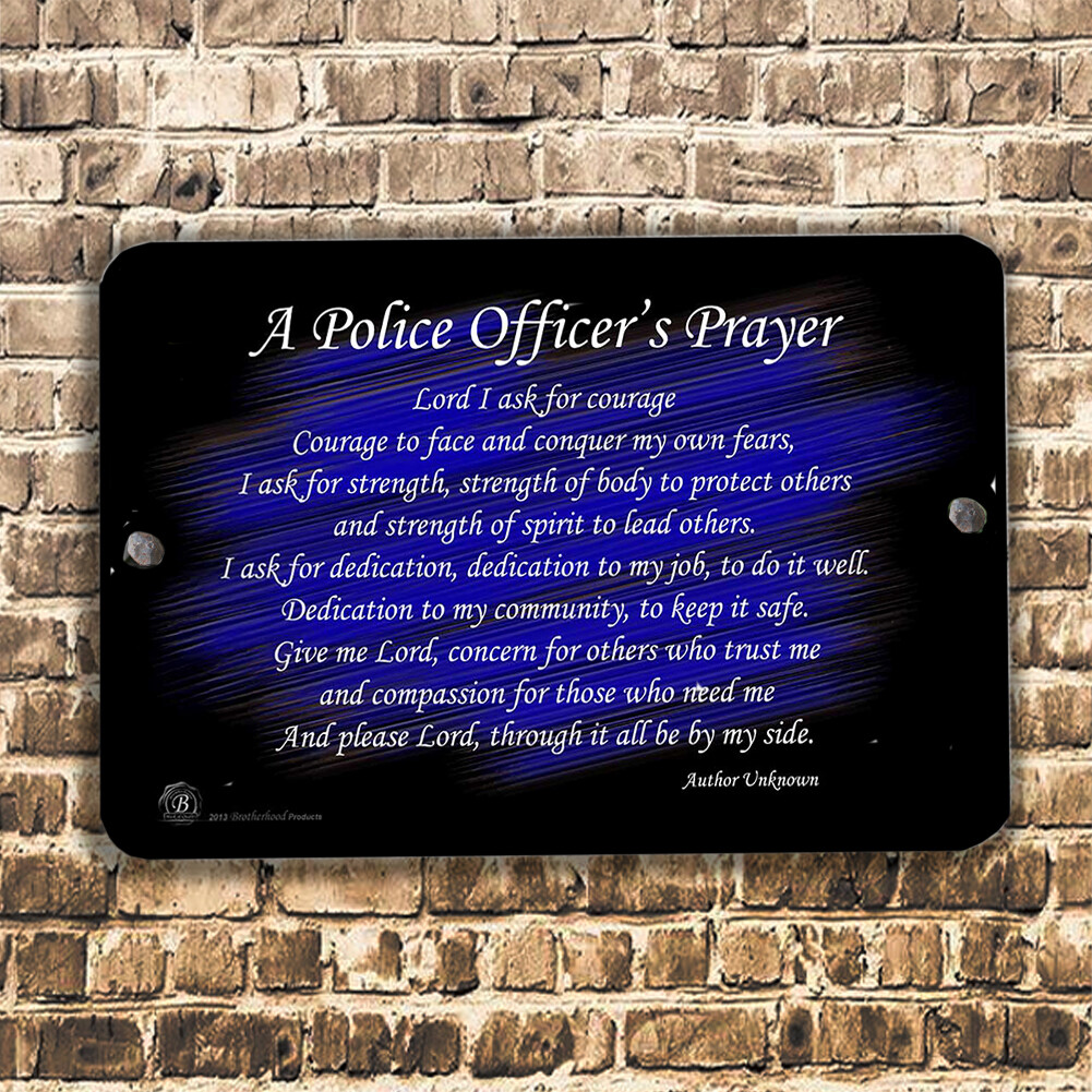 Police Officer Prayer Plaque Police Officer's Prayer Rustic