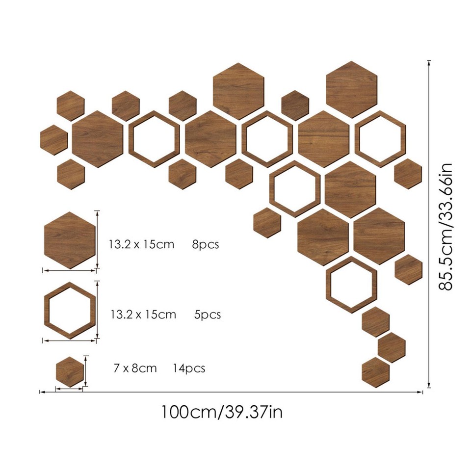 Wooden Wall Stickers Home Decoration Murals 3D for Door Office ...