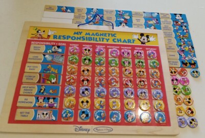 89 PC Disney Responsibility Chore Chart - Magnetic Mickey Mouse, Goofy ...