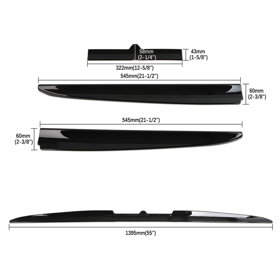 For Lexus GS350 GS300 GS400 GSF Gloss Rear Roof Trunk Spoiler Ducktail ...