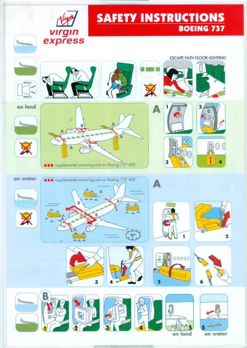 Safety Cards Safety Card TUI ArkeFly Boeing 737-800, 40% OFF