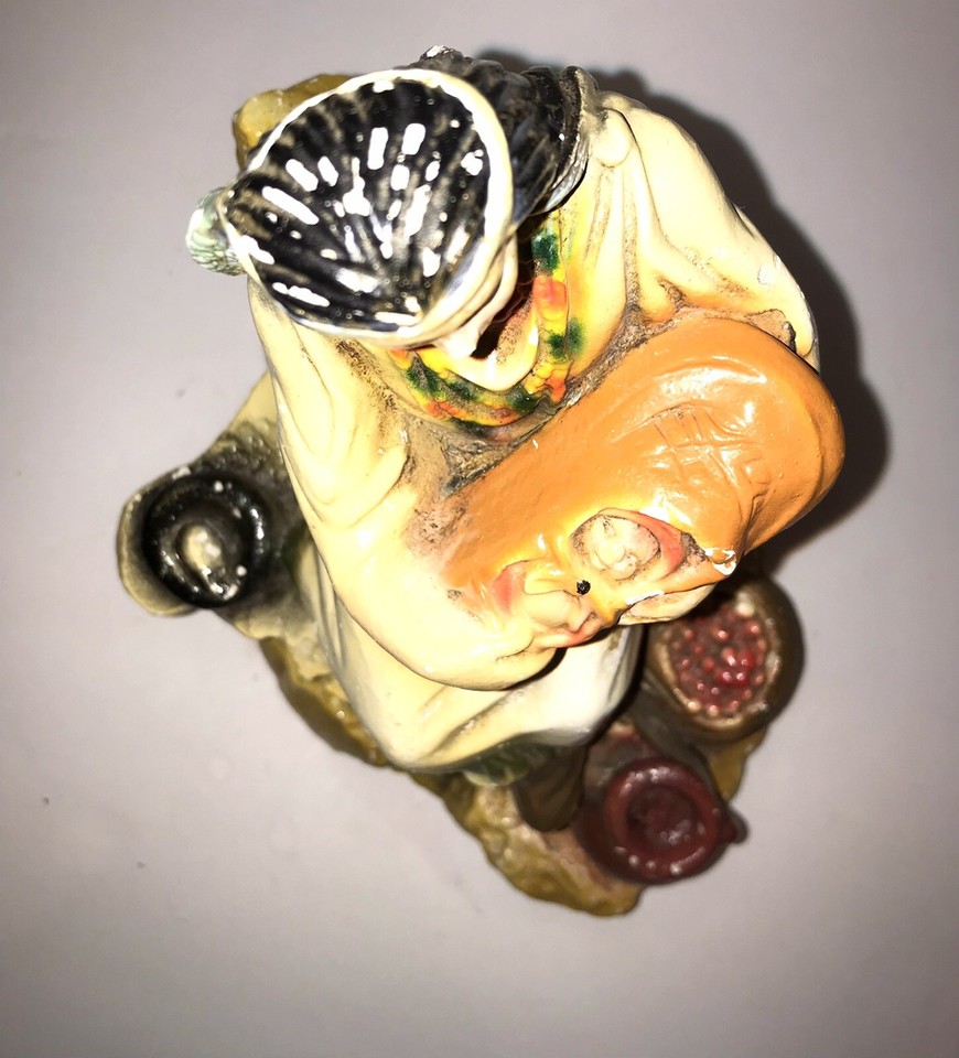 Vintage Indian Maiden Squaw Papoose Chalk ware Statue Native American ...