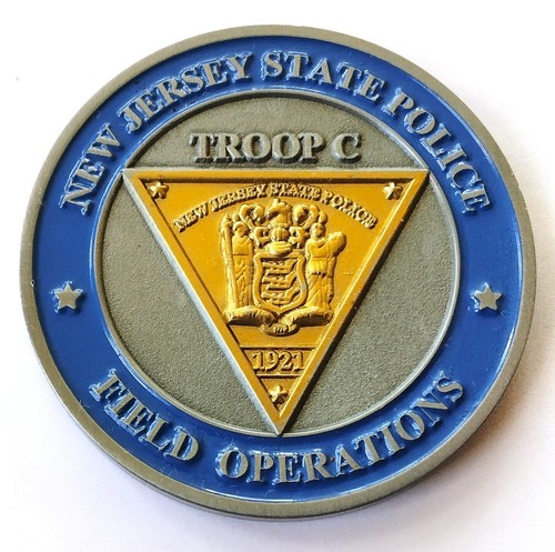 HTF NJSP Older New Jersey State Police Troop C Field Operations Coin | eBay