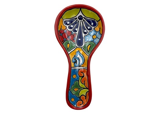Talavera Curved Spoon Rest Handmade Hand Painted Ceramic Mexican ...
