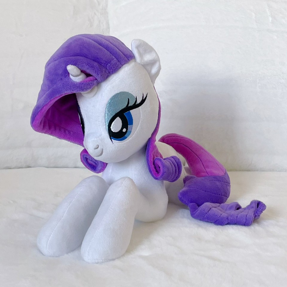 Hasbro My Little Pony Cuddle Rarity Plushie 2024 Official 15" L MLP | eBay