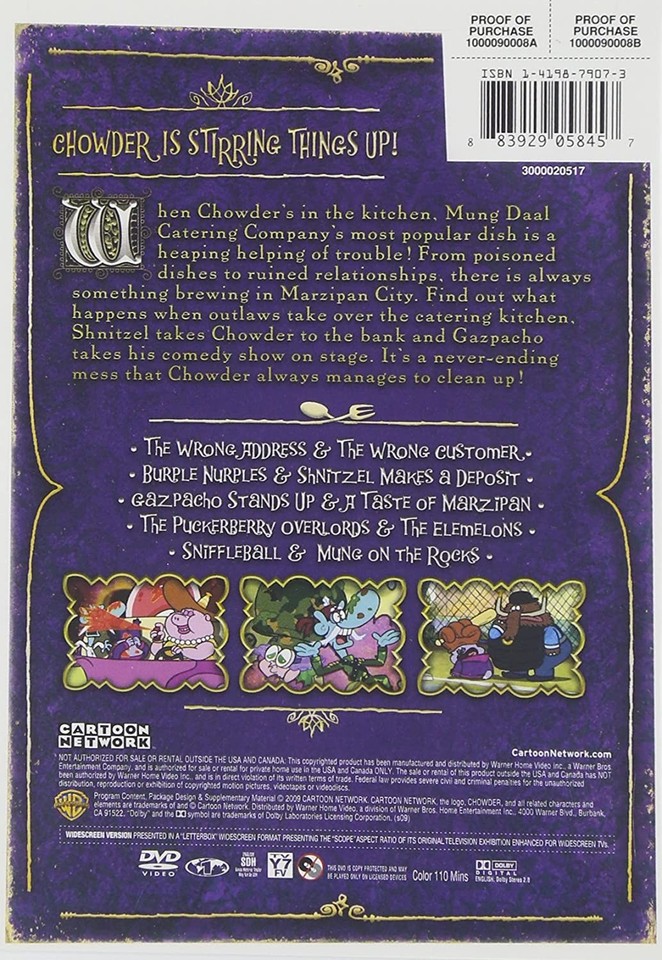 Cartoon Network: Chowder: Volume 2 (DVD) Nicky Jones John DiMaggio (US ...