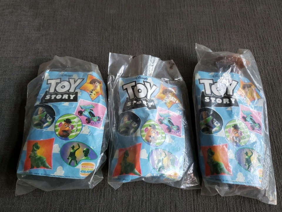 Vintage Burger King 1995 Kids Meal Toys Disney TOY STORY Woody, RC Car ...