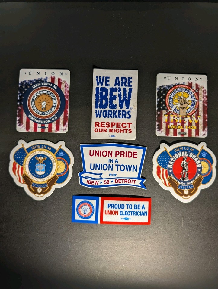 7 IBEW Local Union Stickers - Lot D3- No Duplicates- | eBay
