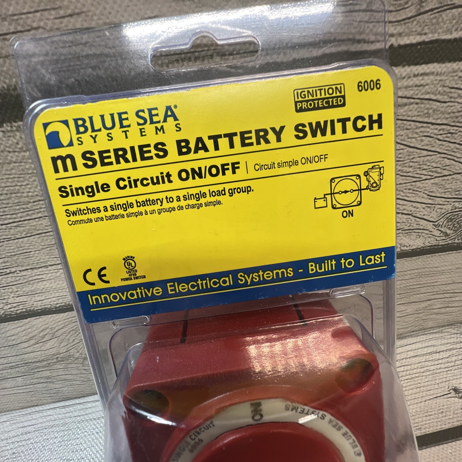 Blue Sea 6006 M-Series Battery Switch Single Circuit On/Off Marine Boat ...