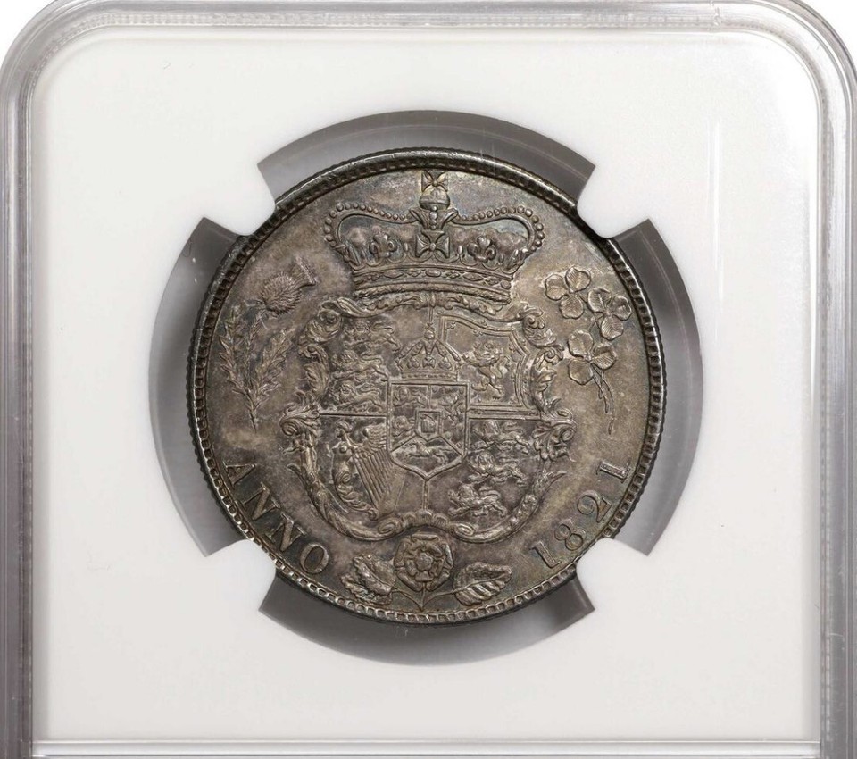 1821 George IV Half Crown, NGC Certified AU-58, London Mint, Spink 3807 ...
