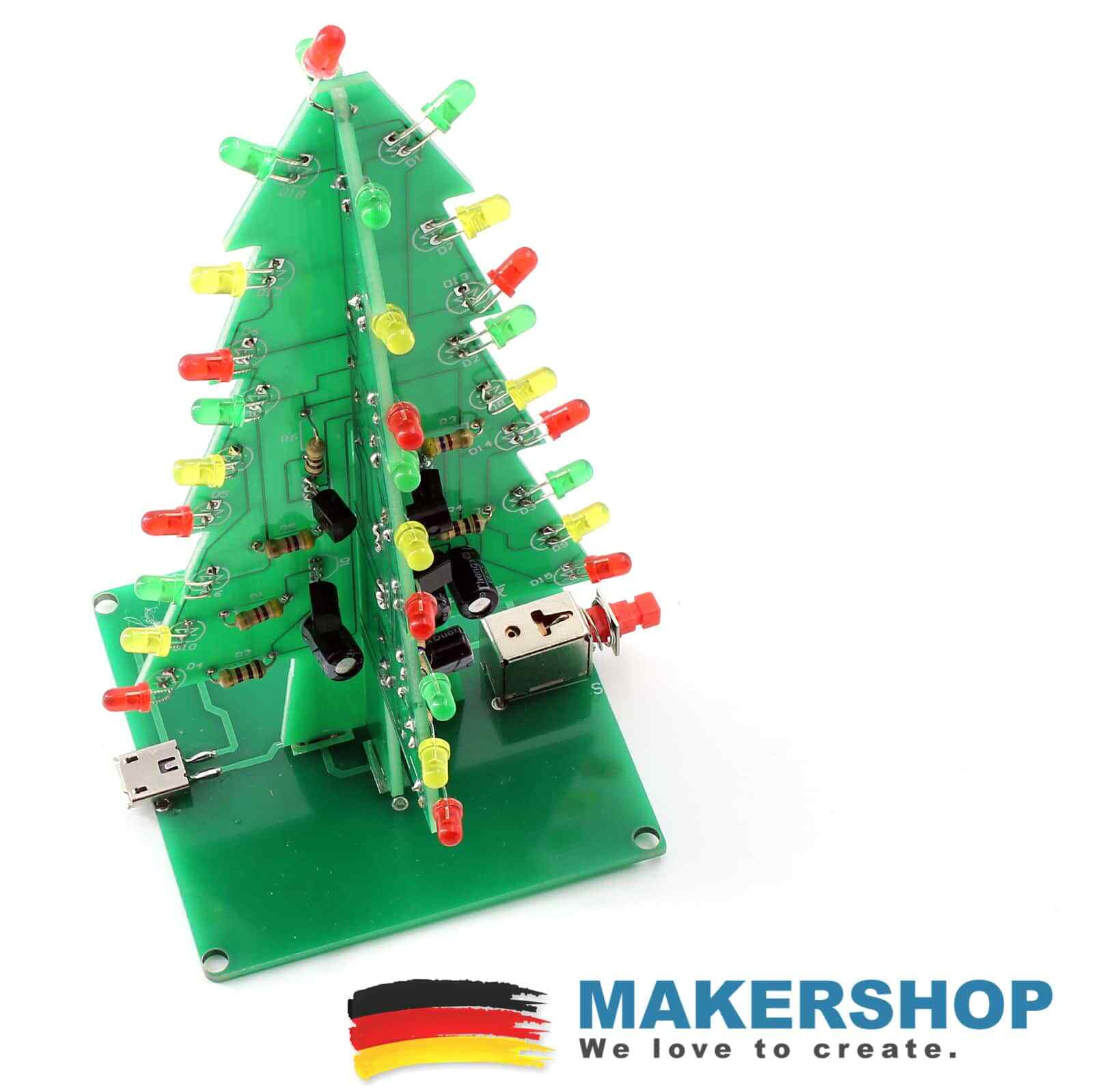 3D Led Weihnachtsbaum USB Bausatz blinkender XMAS Tree für Nerds | eBay.de