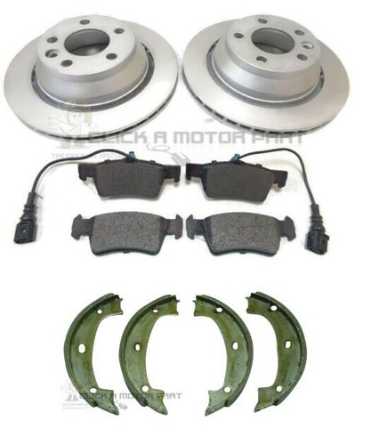 VOLKSWAGEN VW TOUAREG 2.5 TDi 03-10 REAR 2 BRAKE DISCS & PADS + SENSOR ...