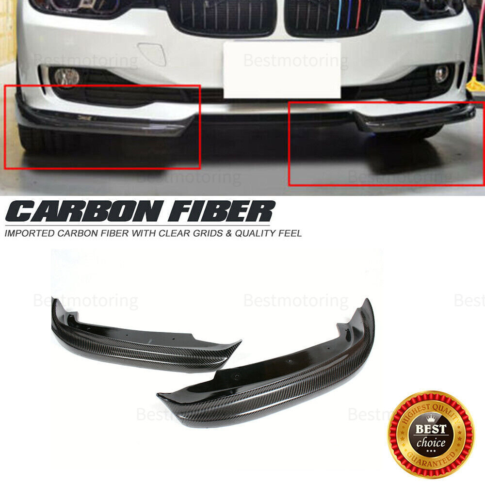 Carbon Fiber Front Lip Splitters Flaps Fit For BMW F30 320i 325i 330i ...